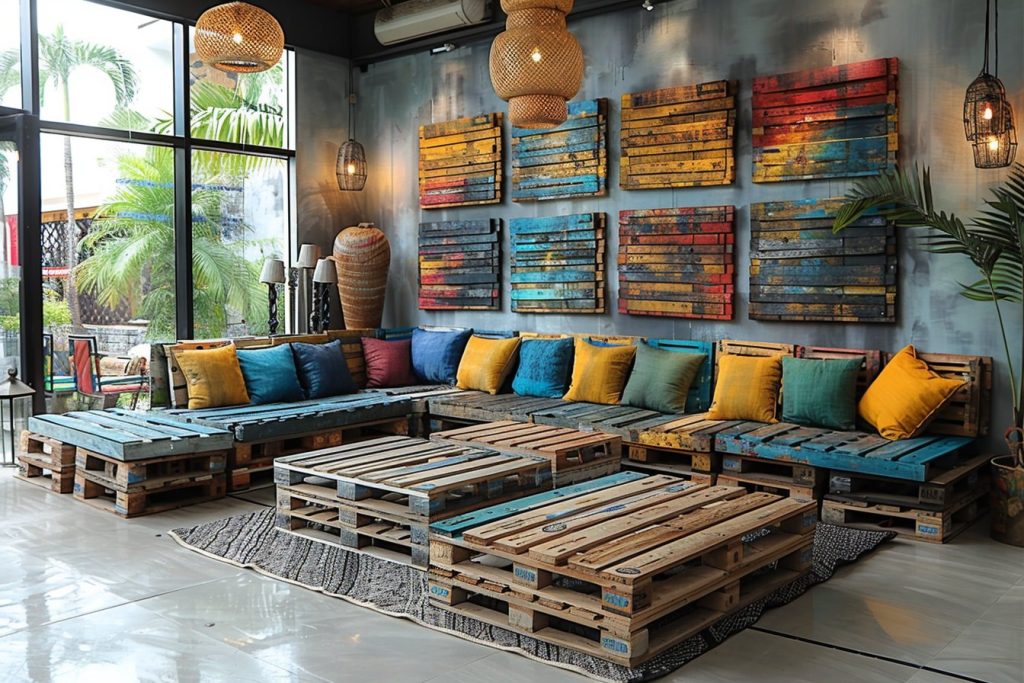Comment utiliser les palettes pour une décoration originale - Maison de ...